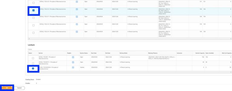 Adding a course waitlist to your saved schedule | Workday Tutorials