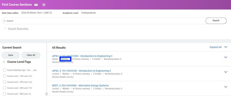 Checking a course waitlist status and capacity | Workday Tutorials