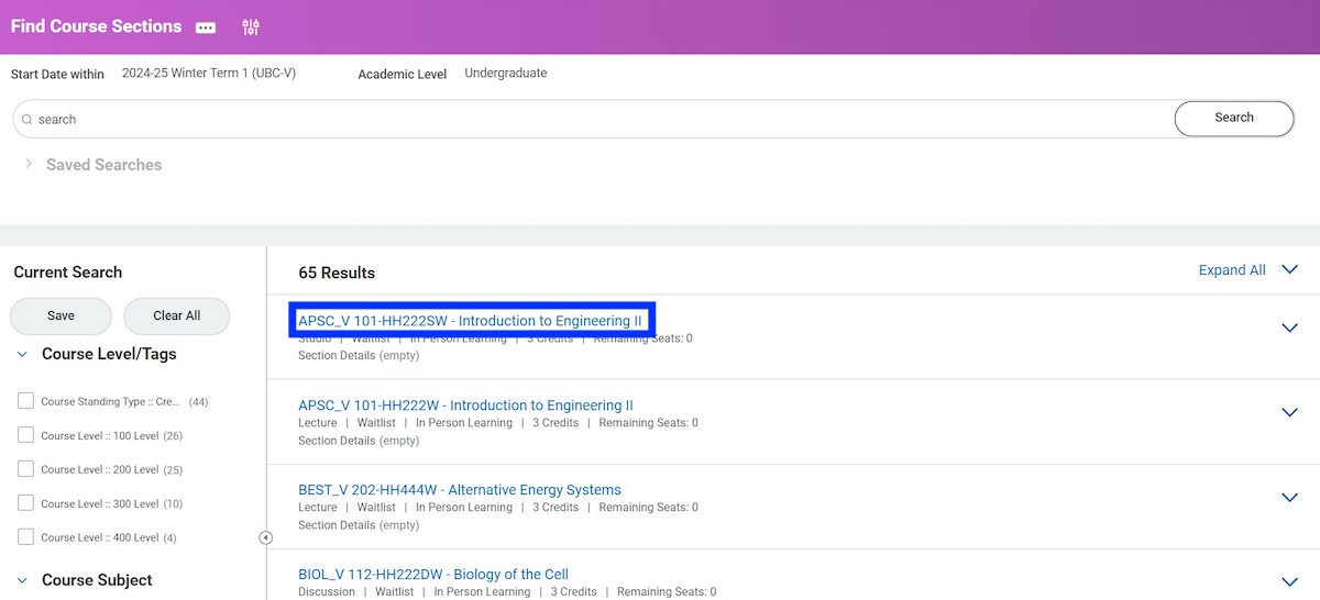 Checking a course waitlist status and capacity | Workday Tutorials