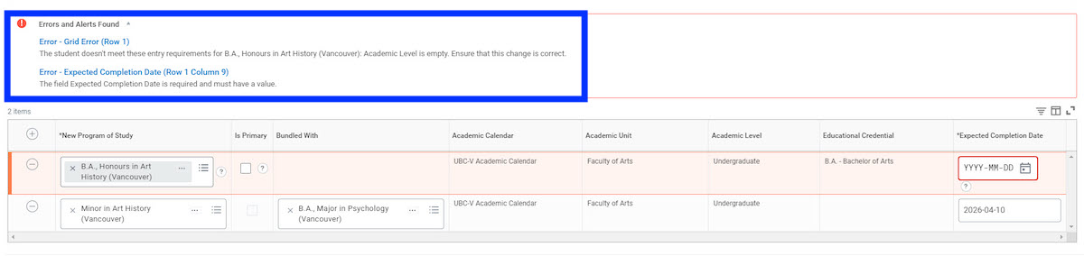 Declaring or changing your primary major, honours, or specialization | Workday Tutorials