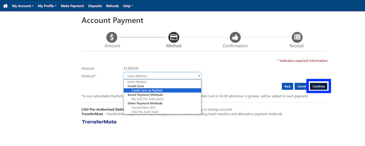 Paying your tuition and student fees in TouchNet: Credit card and Signature Debit card payment ...